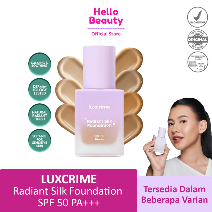 Luxcrime Radiant Silk Foundation SPF 50 PA+++ | Lazada Indonesia