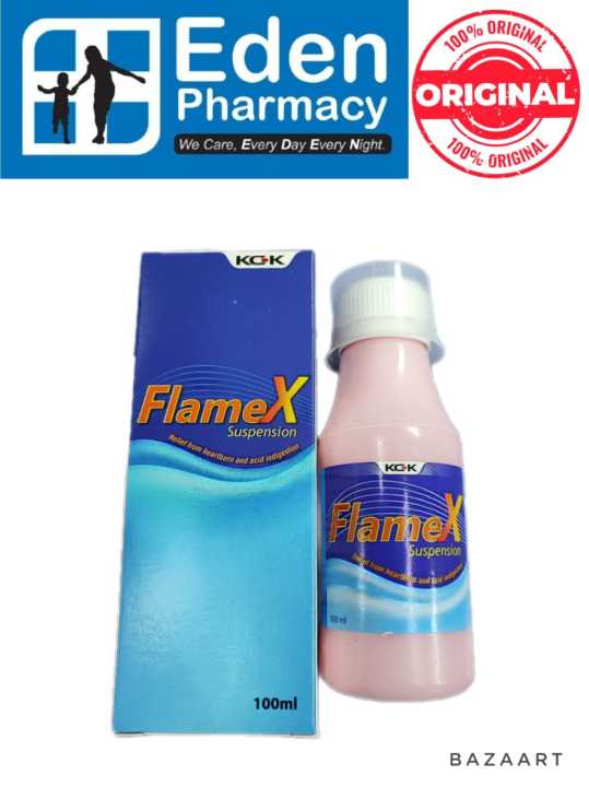 Flamex Oral Suspension ( 1 x 100ml ) / ( 3 x 100ml ) KCK Pharma FLAME X ...