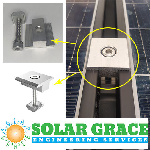 Mid Clamp Set 35mm for Solar Panel Mounting | Lazada PH