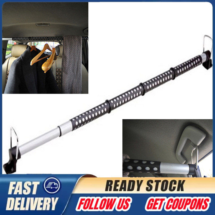 【Local delivery】Car Clothes Rail Multi-Functional Anti-Slip Telescopic ...
