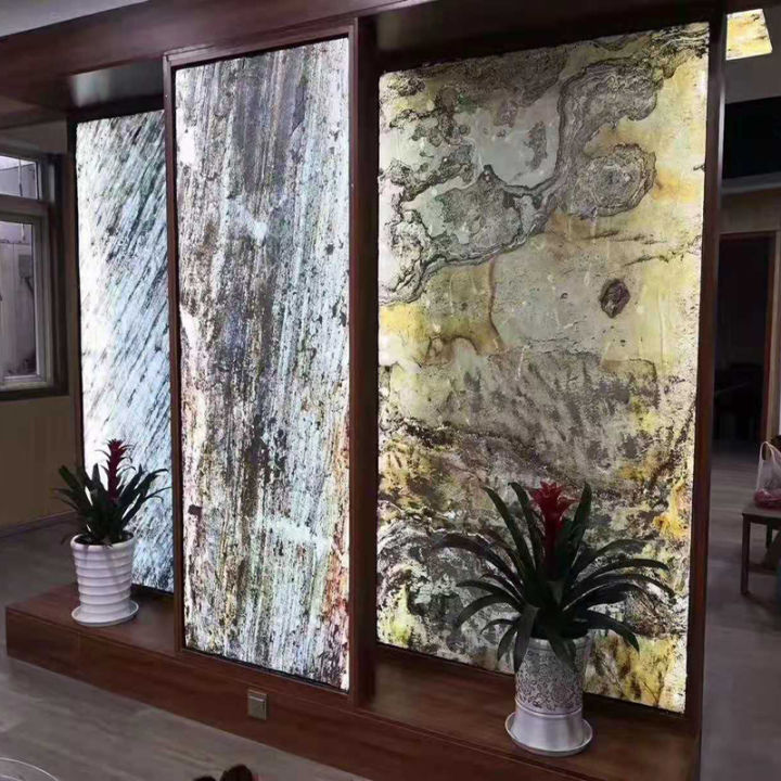 Imported natural ultra-thin transparent flexible stone hotel background ...