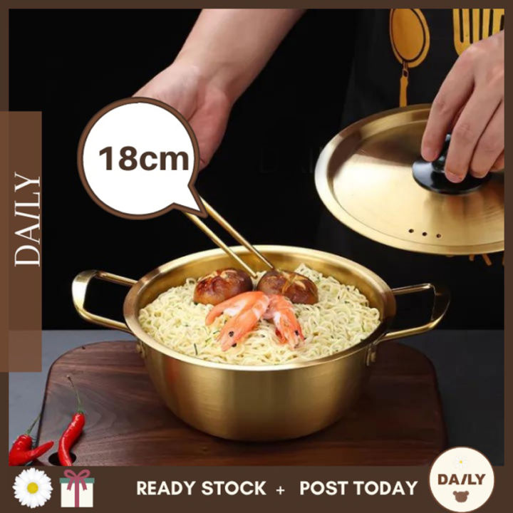 Korean Style Gold Hotpot Ramen Pot Noodle Golden Periuk Masak Maggie ...