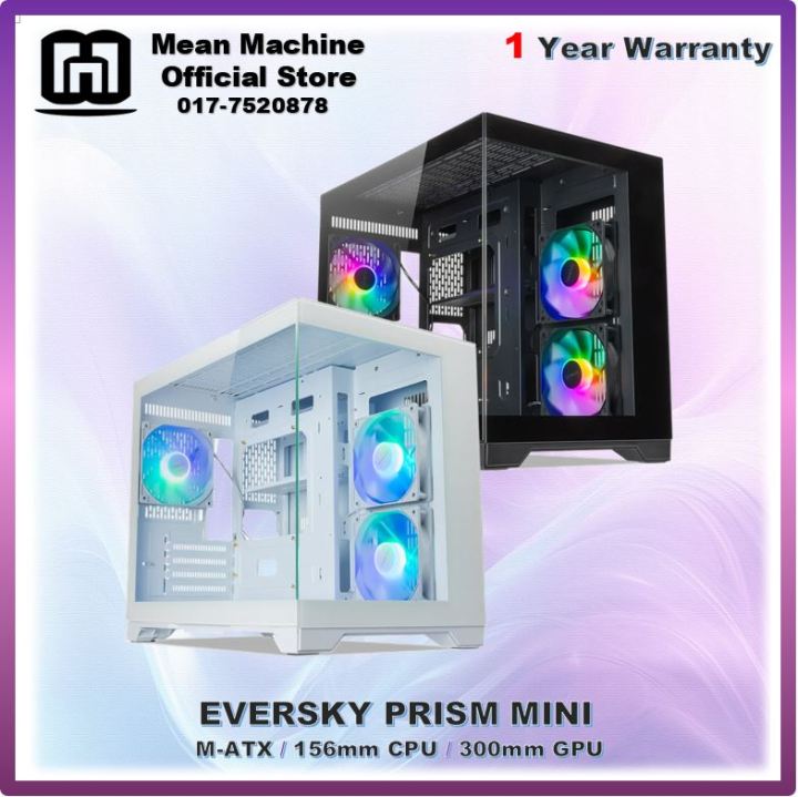 EVESKY PRISM MATX Dual Chamber Tempered Glass Aquarium Casing PC ...