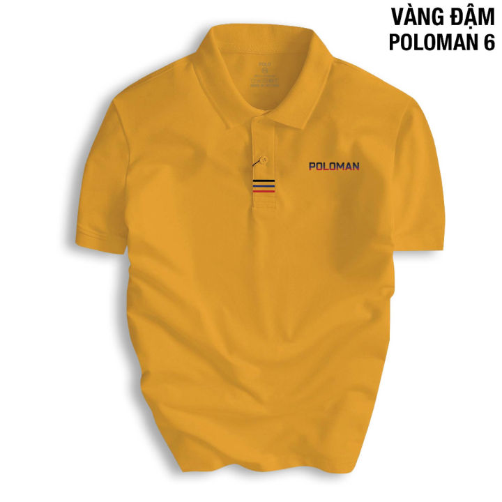 Áo thun POLOMAN 6 nam cổ bẻ BASIC CVC vải cá sấu co dãn thanh lịch. | Lazada.vn