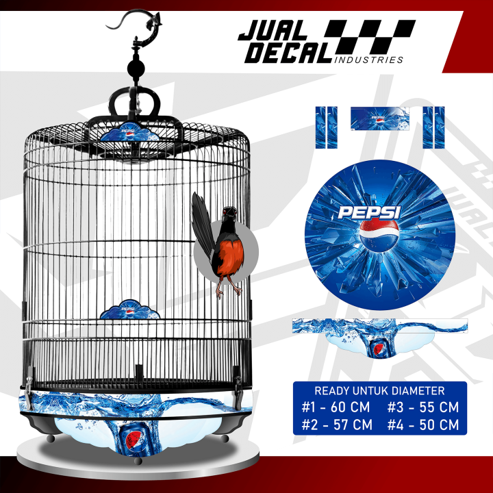 Stiker Decal Sangkar Murai 1 2 3 4 Motif PEPSI Variasi Tebok Burung ...