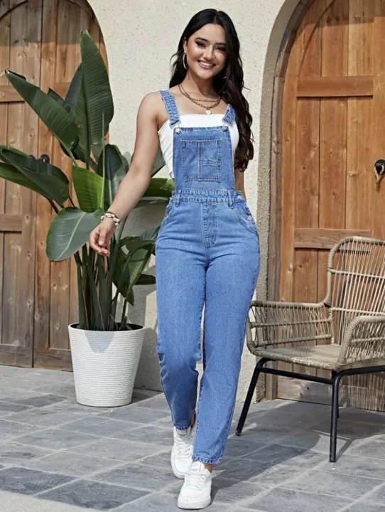 DFW Overall Denim Jumpsuit Jumper Pants For Women Brand New 2 Ways ...