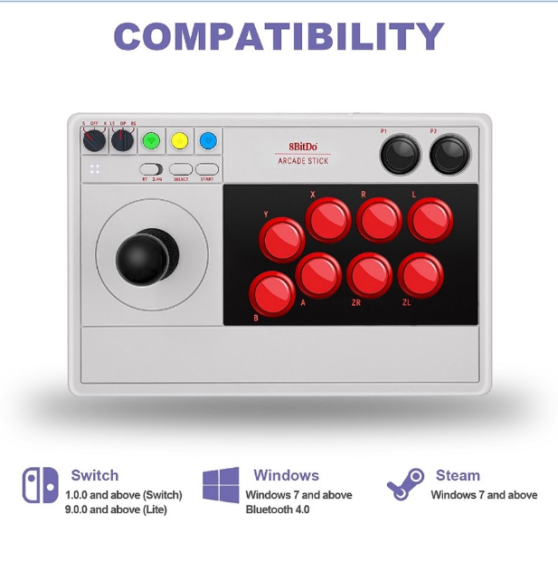 8bitdo Arcade Stick Fightstick Joystick for Nintendo Switch/PC | Lazada.co.th