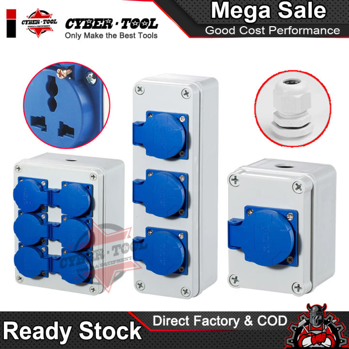 IP65 Industrial Socket Five Holes 10A Outdoor Socket Box Electric Plug ...