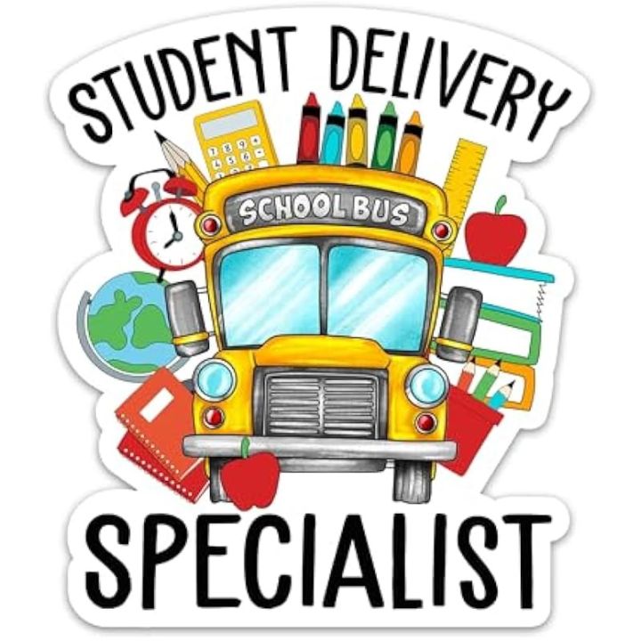 Student Delivery Sticker, Cute Stationery School Bus Sticker, Back To ...
