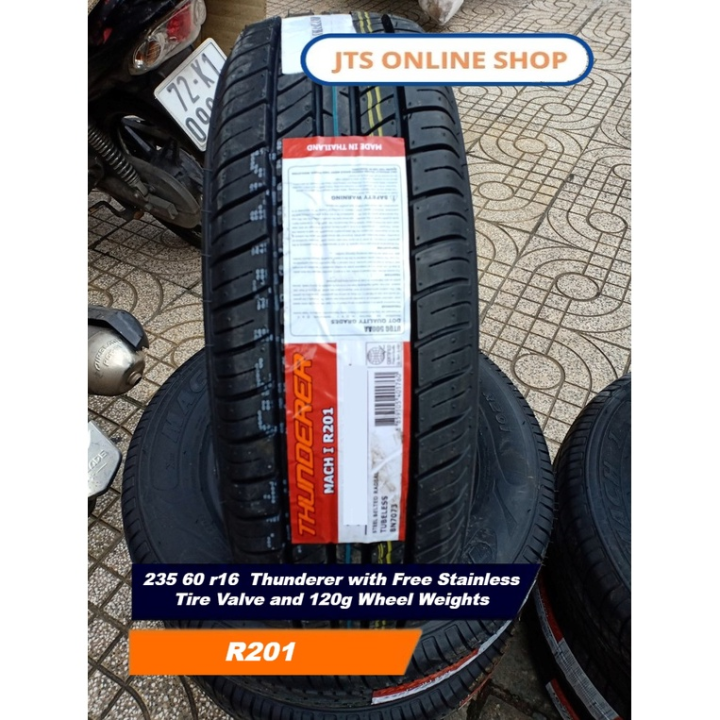 235/60/r16 Thunderer with Free Stainless Tire Valve and 120g Wheel Weights (PRE-ORDER) | Lazada PH