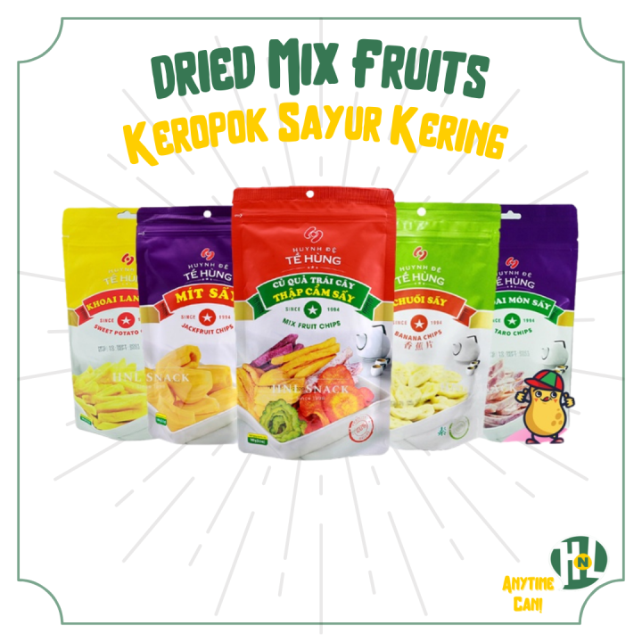 【NEW ARRIVAL ️】Vietnam Dried Mix Fruits Chips & Jackfruit Chips | Keropok Sayuran Kering ...