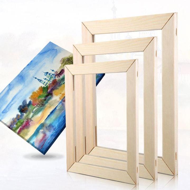 LUJIN Home Decoration DIY Natural Wooden Modern Wood Frame Canvas Oil ...
