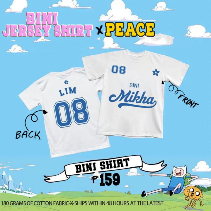PEACE® BINI JERSEY SHIRT - AIAH COLET GWEN JHOANNA MALOI MIKHA SHEENA ...