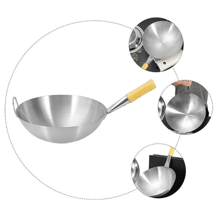 Wooden Handle Shanghai Wok | Lazada