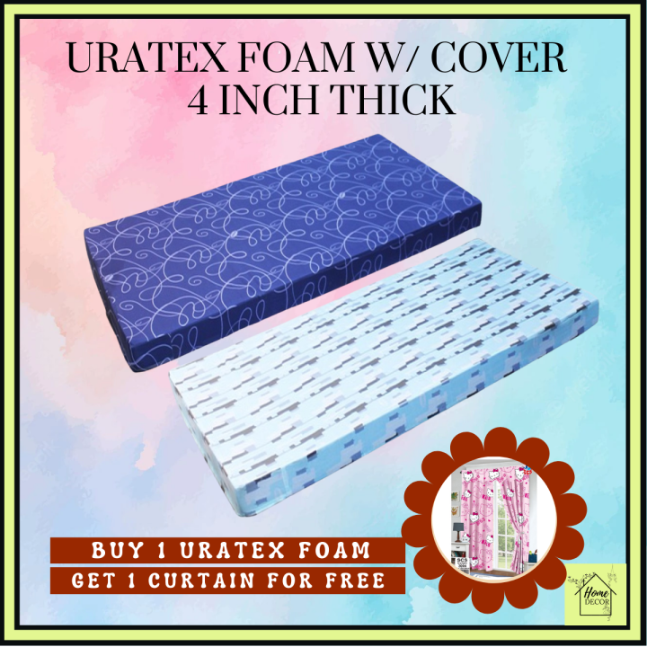 [ON HAND] URATEX ORIGINAL FOAM WITH COVER/4INCHES THICK FOAM/ URATEX ...