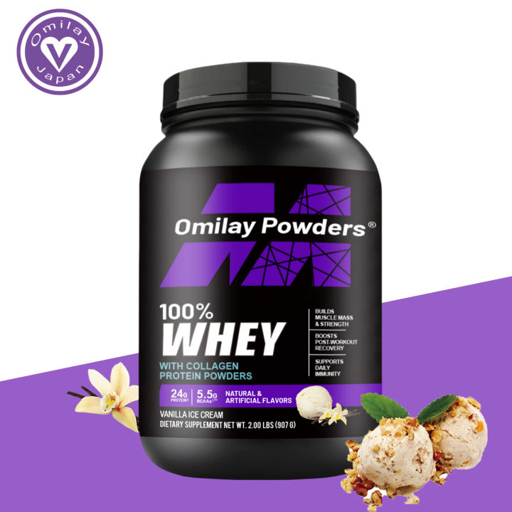 Omilay 100% Whey Protein Powder Muscle Gain Powder Whey Protein Isolate ...