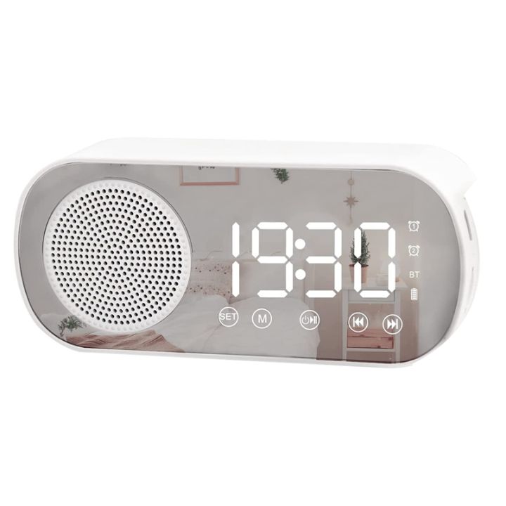 LED Digital Alarm Clock with FM Radio and Bluetooth Speaker, 3 Levels ...