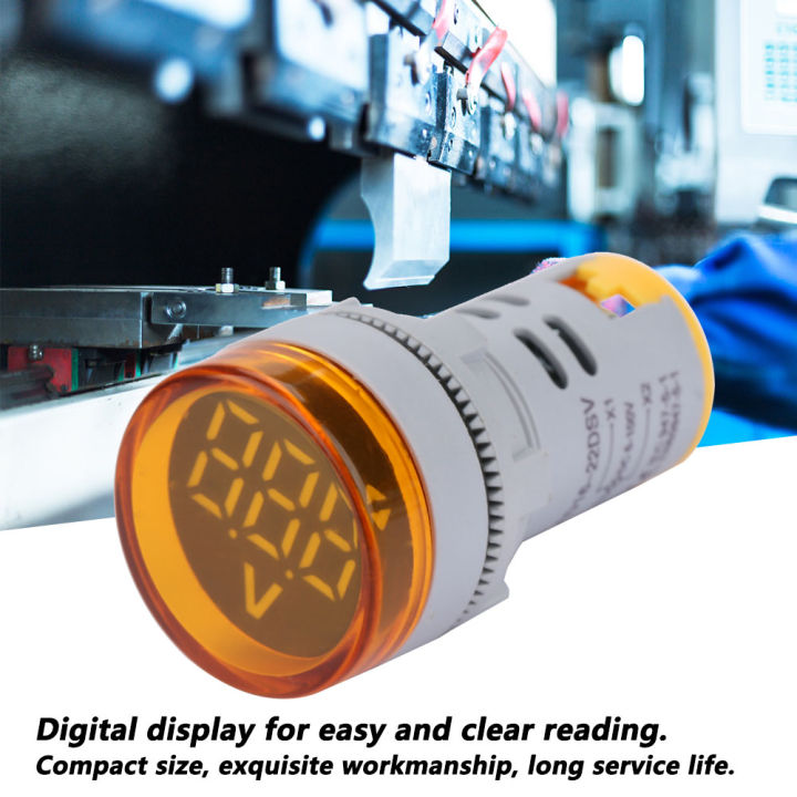 LED Indicator Light Round DC LED Display Voltmeter Indicator Voltage ...