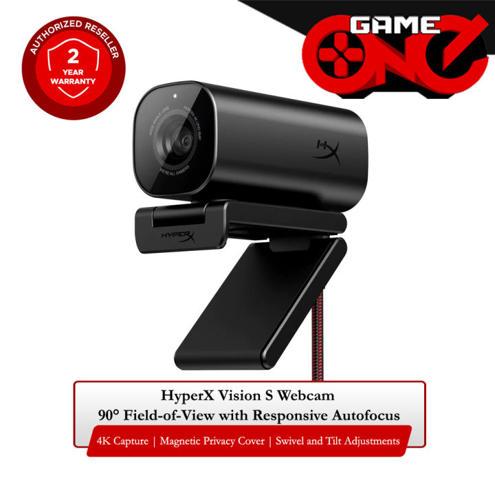 HyperX Vision S Webcam - 4K Capture 90° Field-of-View with Responsive Autofocus | Lazada PH