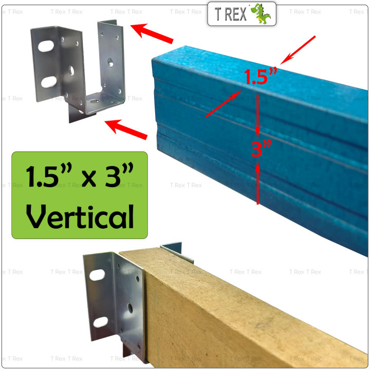 T Rex DIY C Channel Wall Mount Bracket / Roofing Awning U Connector ...