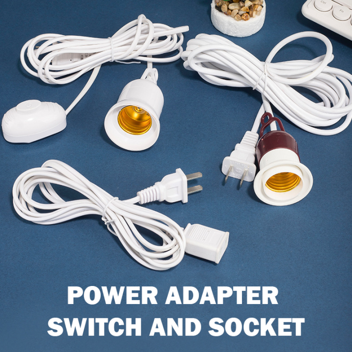 Vone E27 Lamp Bulb Holder With Switch LED Light Bulb Extension Socket ...