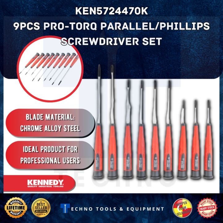 KENNEDY KEN5724470K 9Pcs Pro-Torq Parallel/Phillips Screwdriver Set ...