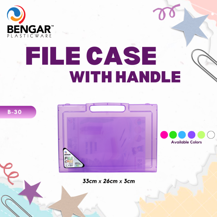 Bengar Plasticware File case Plastic Transparent Design Colorful File ...