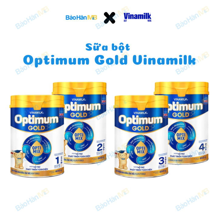 Sữa Optimum Gold Vinamilk đủ số 1, 2, 3, 4 - Lon 850g và 1,45kg - Phát ...