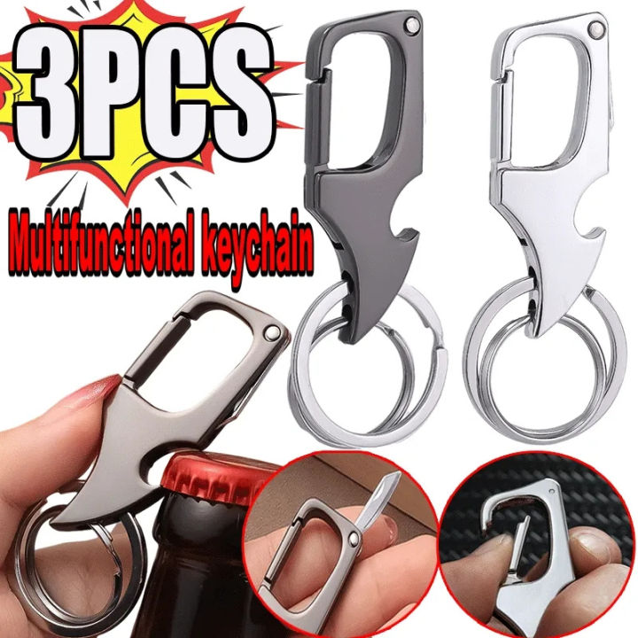 2 in 1 Classic Men Mini Foldable Knife Keychain Outdoor Multifunctional ...