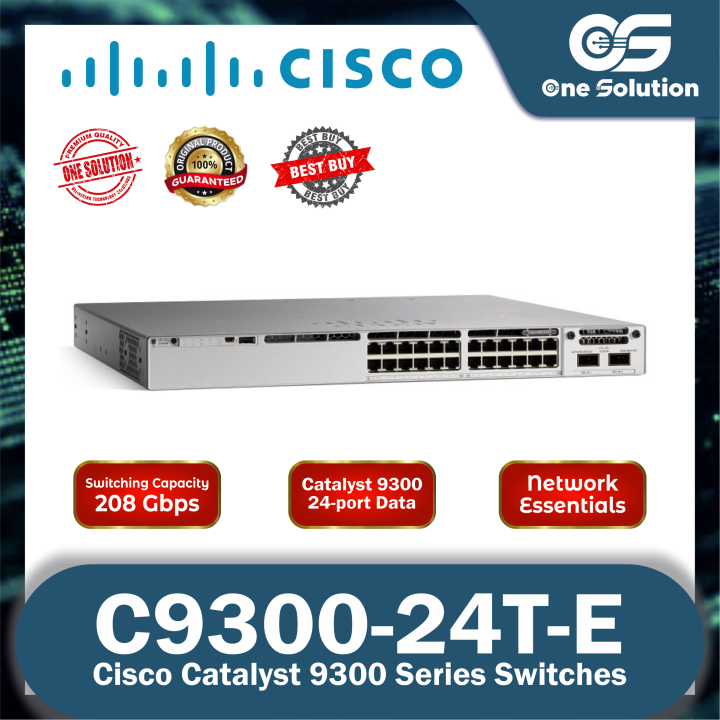 Cisco Catalyst 9300 Series Switch C9300-24T-E Modular Uplinks 350W AC ...