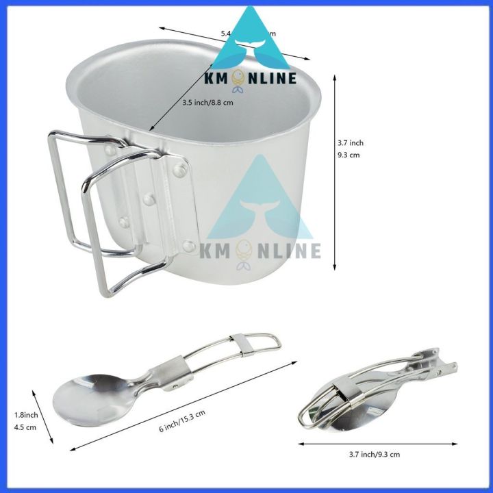 French Army aluminium Mug Pemegang Lipat Mess Tin Canteen Cup Camping ...