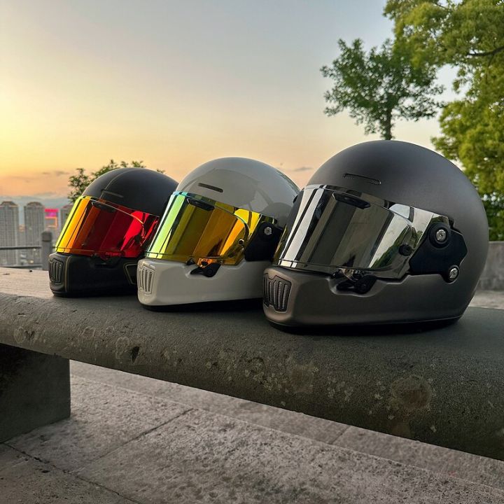 Multiple Styles Vintage R Full Face Motorcycle Helmet Retro Casco De ...