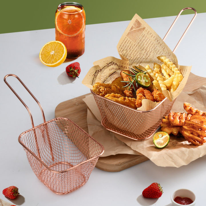 French fries Fried basket Snacks Fried net basket Oil-separated drain ...