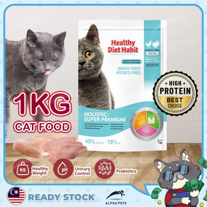 (Formula From Turkey) ALPHA PETS Healthy Diet Habit Cat Food 1kg Cat ...