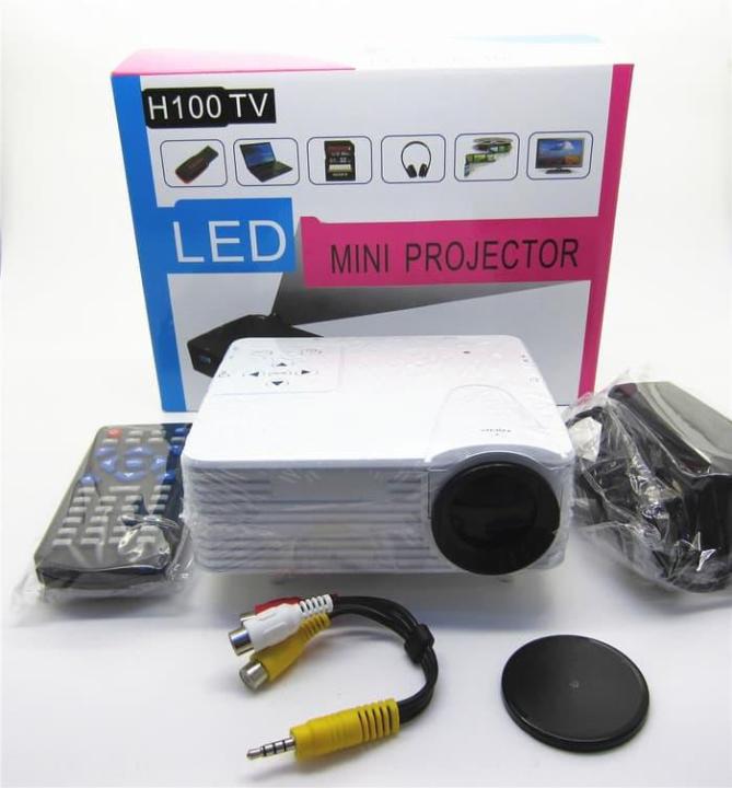 Proyektor LCD Led Mini Projector H100TV Bisa langsung nonton film dan ...