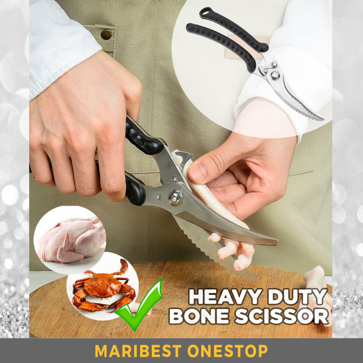 Stainless Steel Kitchen Scissor Bone Scissor Fish Crab Scissor Cutter ...