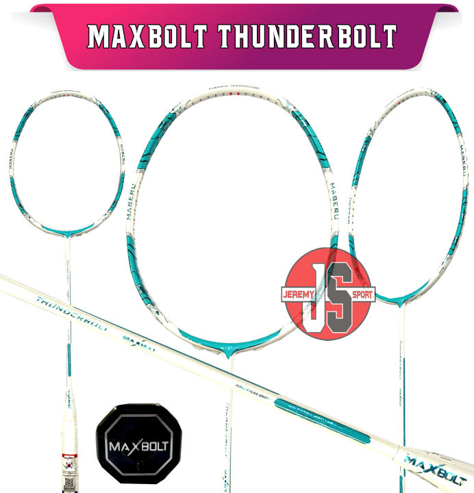Raket Badminton / Bulutangkis Maxbolt Thunderbolt 35 LBS Free Senar Dan ...