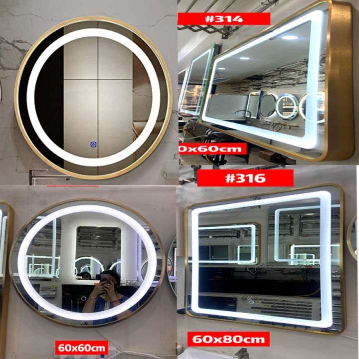 TRI Color Gold Frame Vanity Mirror / Led Light Mirror / Metal Frame ...