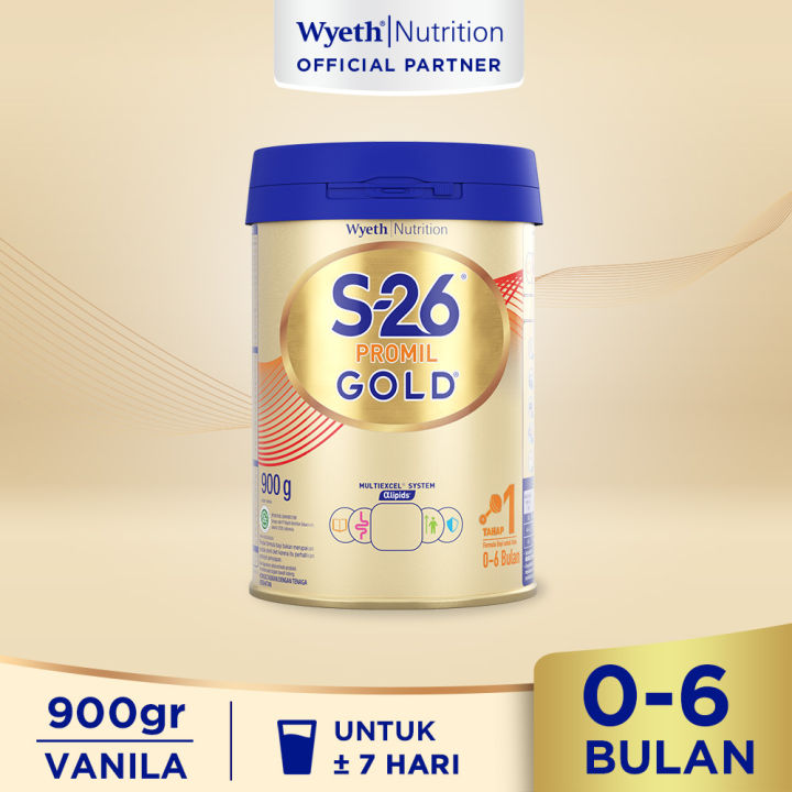 S-26 Promil GOLD Tahap 1 Susu Formula Usia 0-6 Bulan, Kaleng 900 gr ...