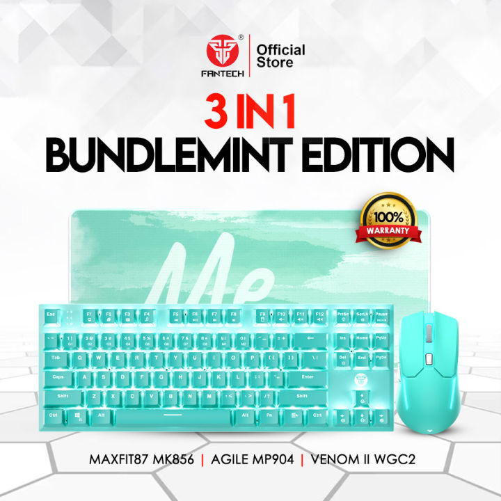 Fantech Bundle 3 in 1 MAXFIT87 MK856 Mechanical Gaming Keyboard Plus ...
