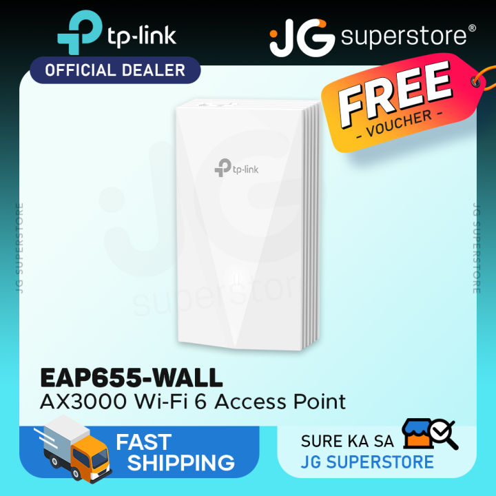 TP-Link EAP655-Wall AX3000 Dual Band Wall Plate Wi-Fi 6 Access Point ...