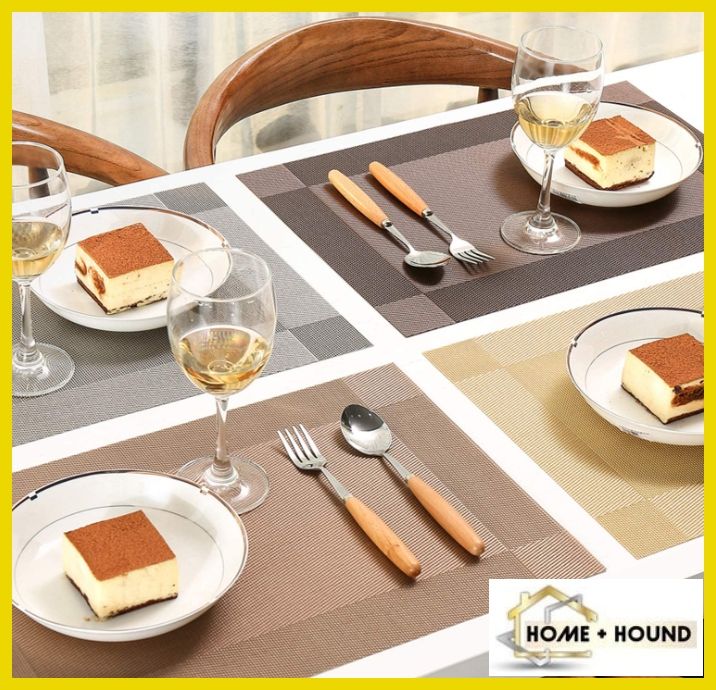 Home+Hound Placemat Crossweave Woven Vinyl Non-Slip Insulation Washable ...