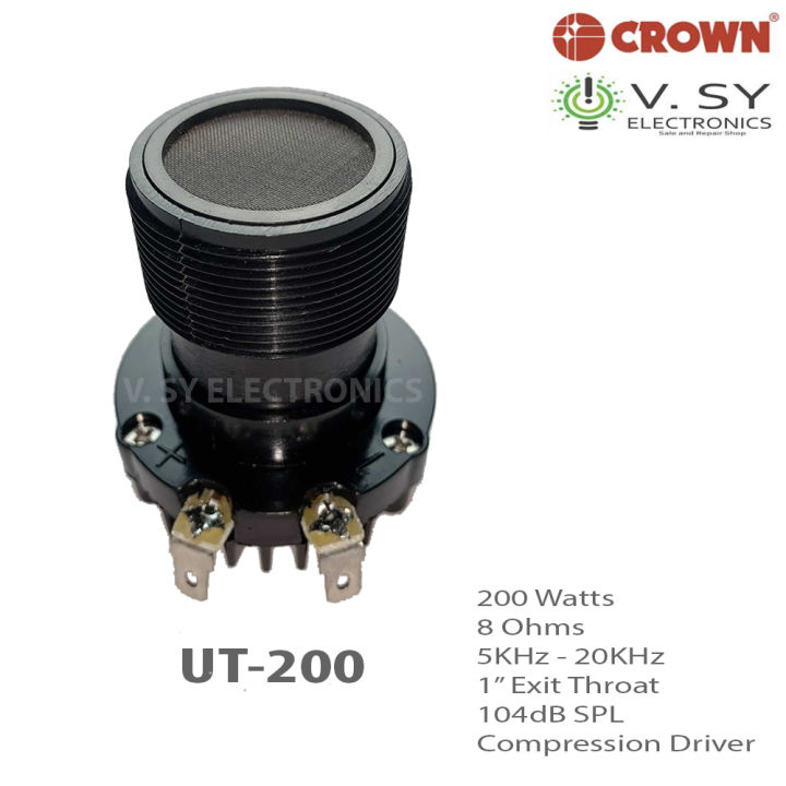 Original Crown UT-200 200W 8 Ohms Compression Driver Unit UT200 UT 200 ...