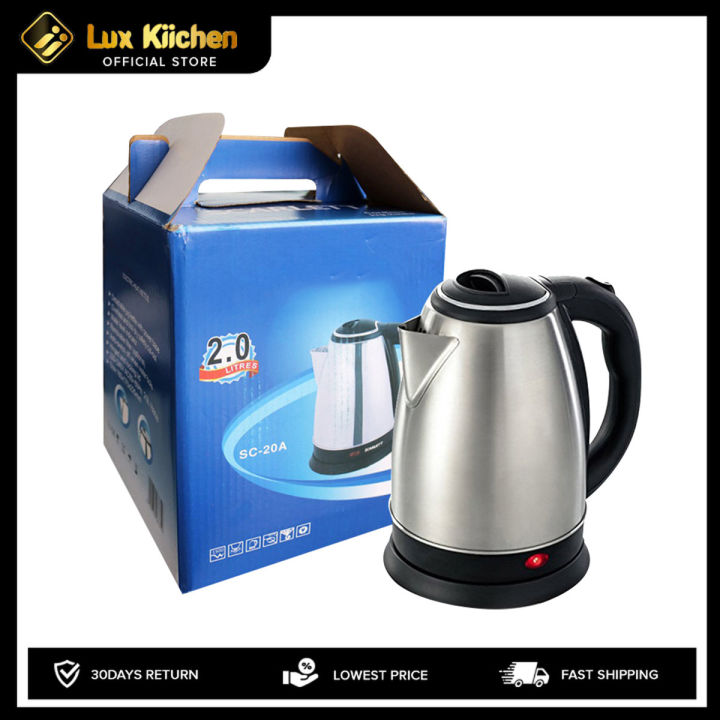 Lux Kiichen 2.0L Scarlett Stainless Steel Electric Kettle Hot kettle ...