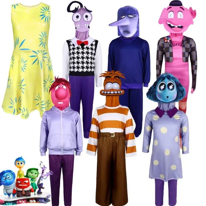 NEW New Year Anime Movie Anxiety The Inside Out 2 Cosplay Joy Sadness ...