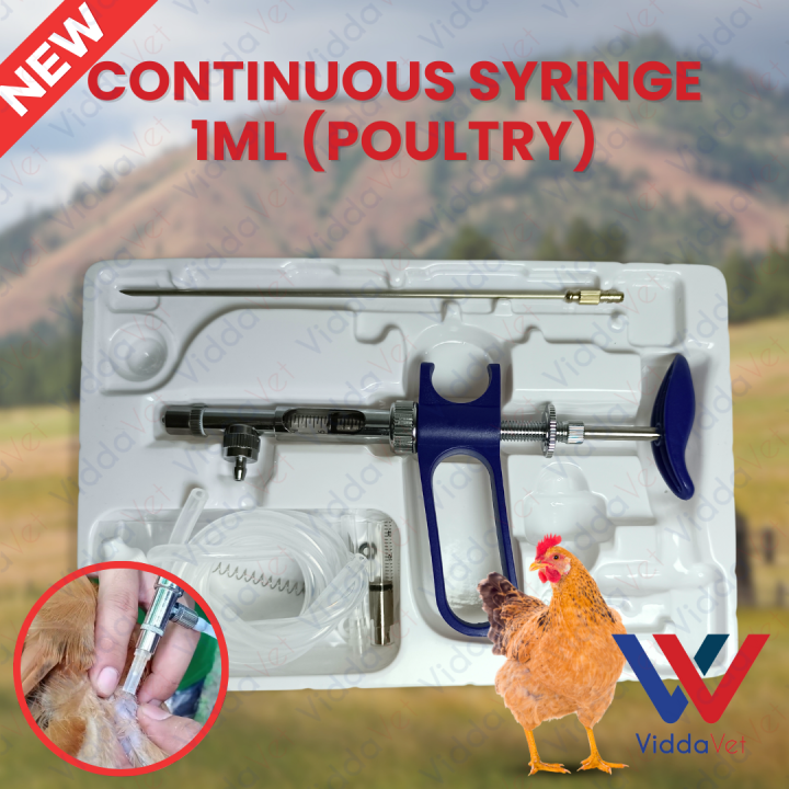 Viddavet Continuous Syringe 1ML PrecisionFlow Continuous Syringe ...