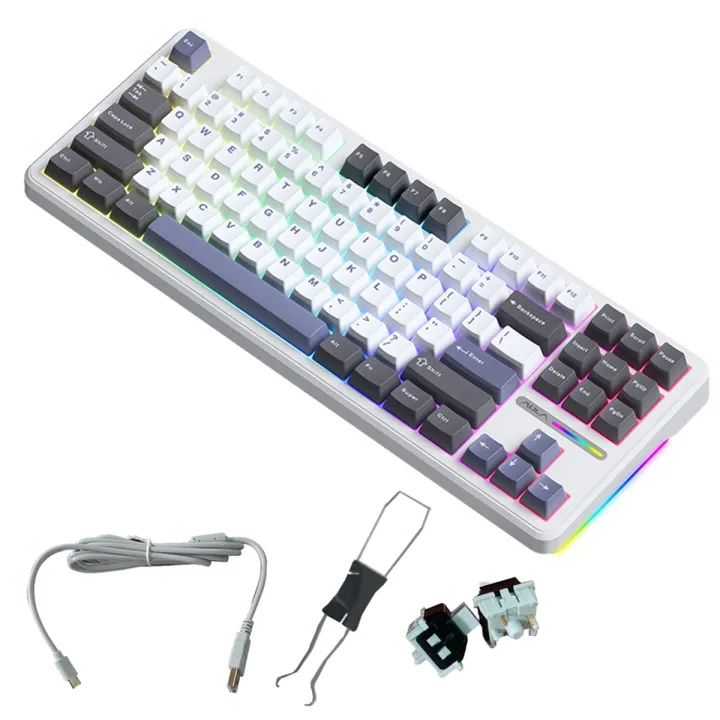 【AMP】-Aula F87 Mechanical Keyboard Set Kit 87 Key Hotswap Wireless ...