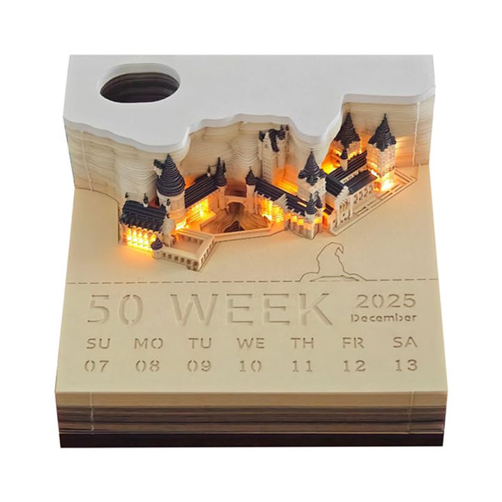 Cerdars Charming Atmosphere Calendar Touch Switch Desk Calendar 2025 ...