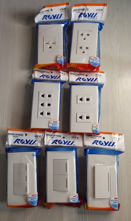 Royu Wide Series 1g, 2g, 3g switch, 2g, 3g outlet and aircon outlet and ...