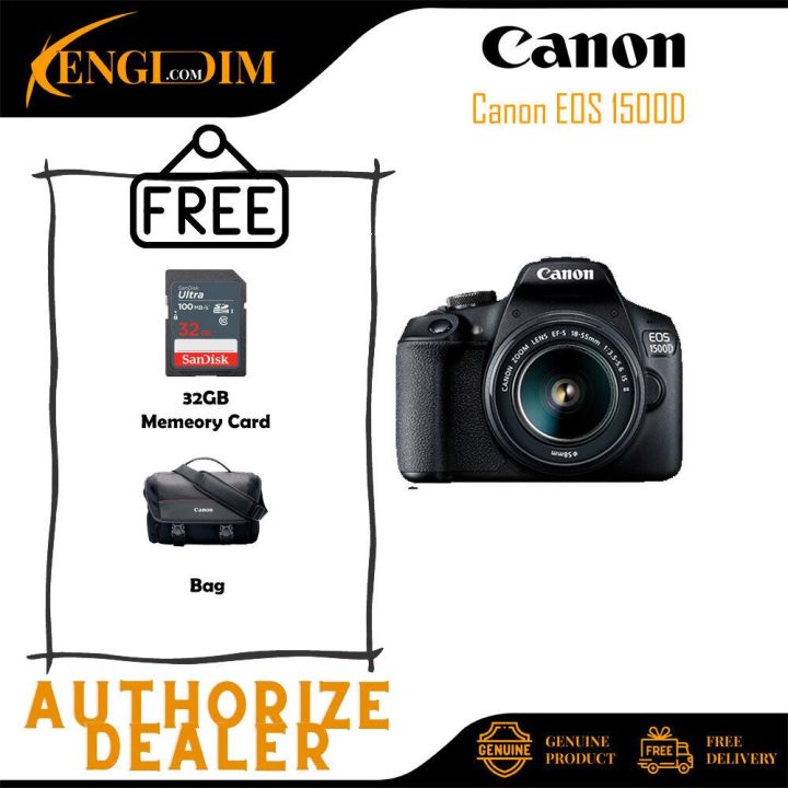 Canon EOS 1500D EF S18-55 IS II Canon 1500D with 18-55mm lens (Canon ...